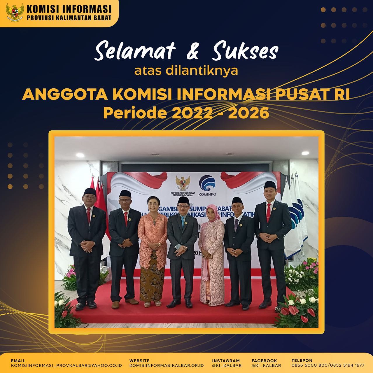 PELANTIKAN KOMISIONER KOMISI INFORMASI PUSAT PERIODE 2022-2026 - Komisi ...